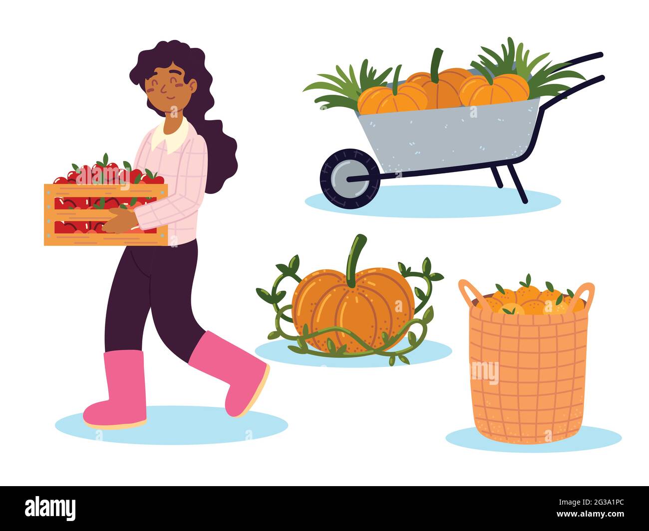 farmer with farm food Stock Vector Image & Art - Alamy