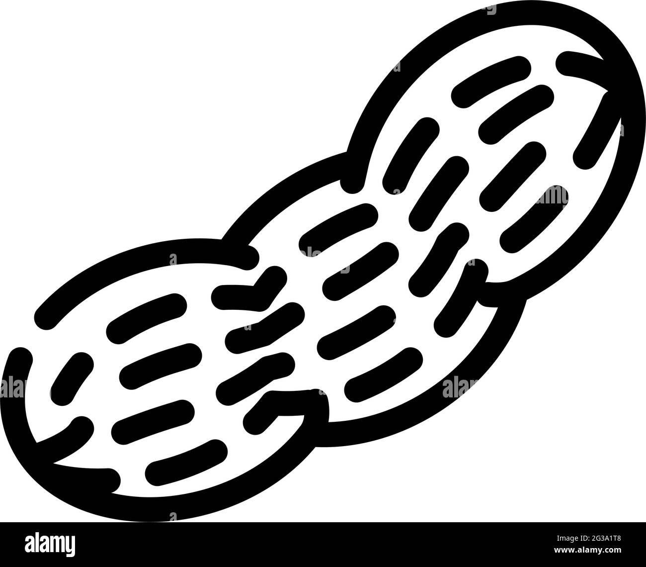peanut nut line icon vector illustration Stock Vector Image & Art - Alamy