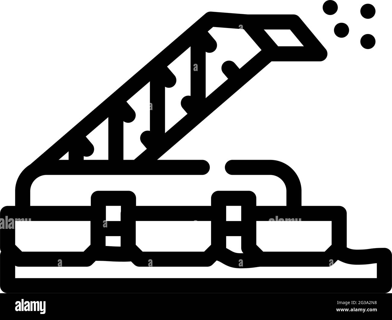 sod peat collector machine line icon vector illustration Stock Vector ...