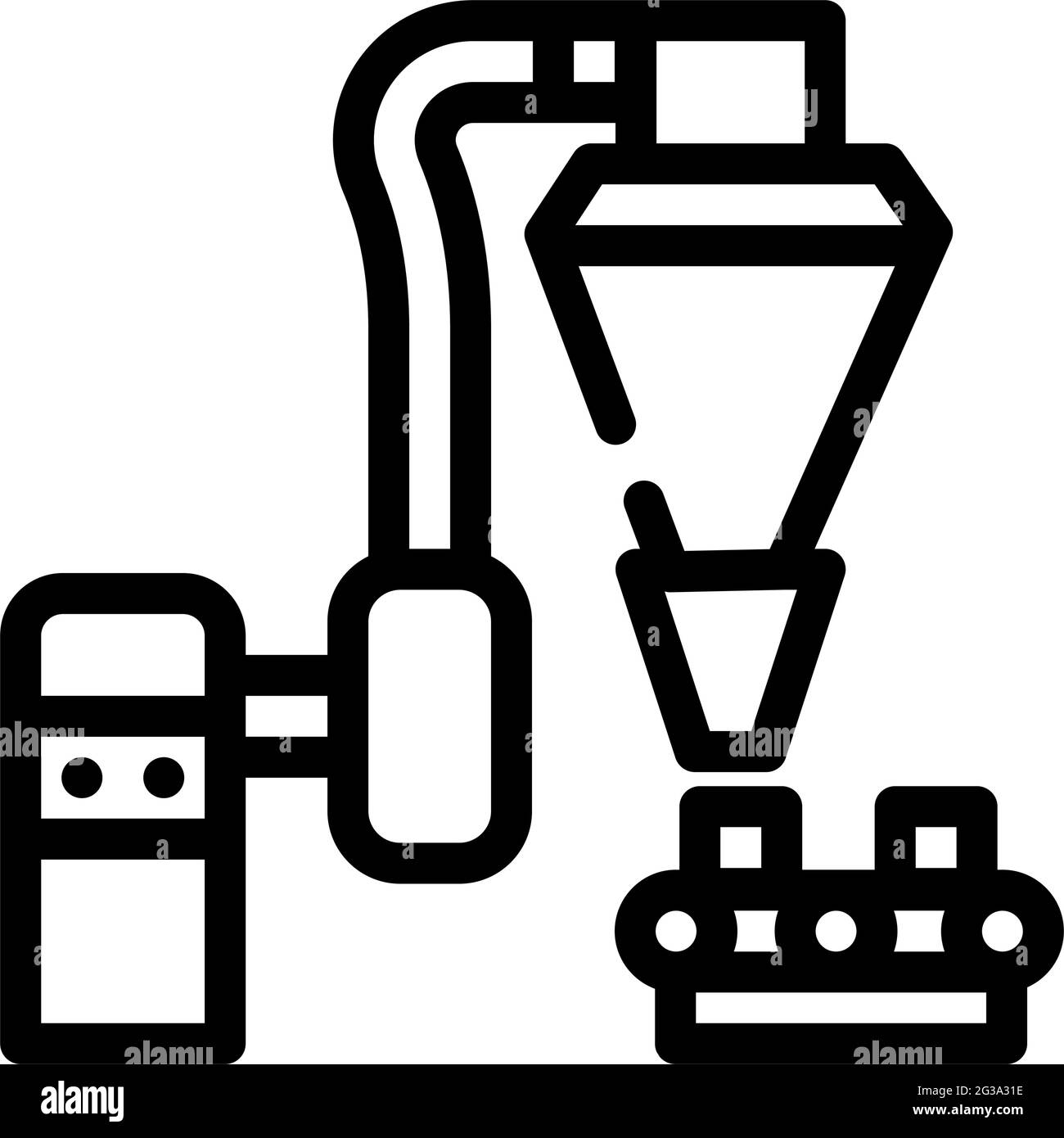 production peat briquettes line icon vector illustration Stock Vector ...