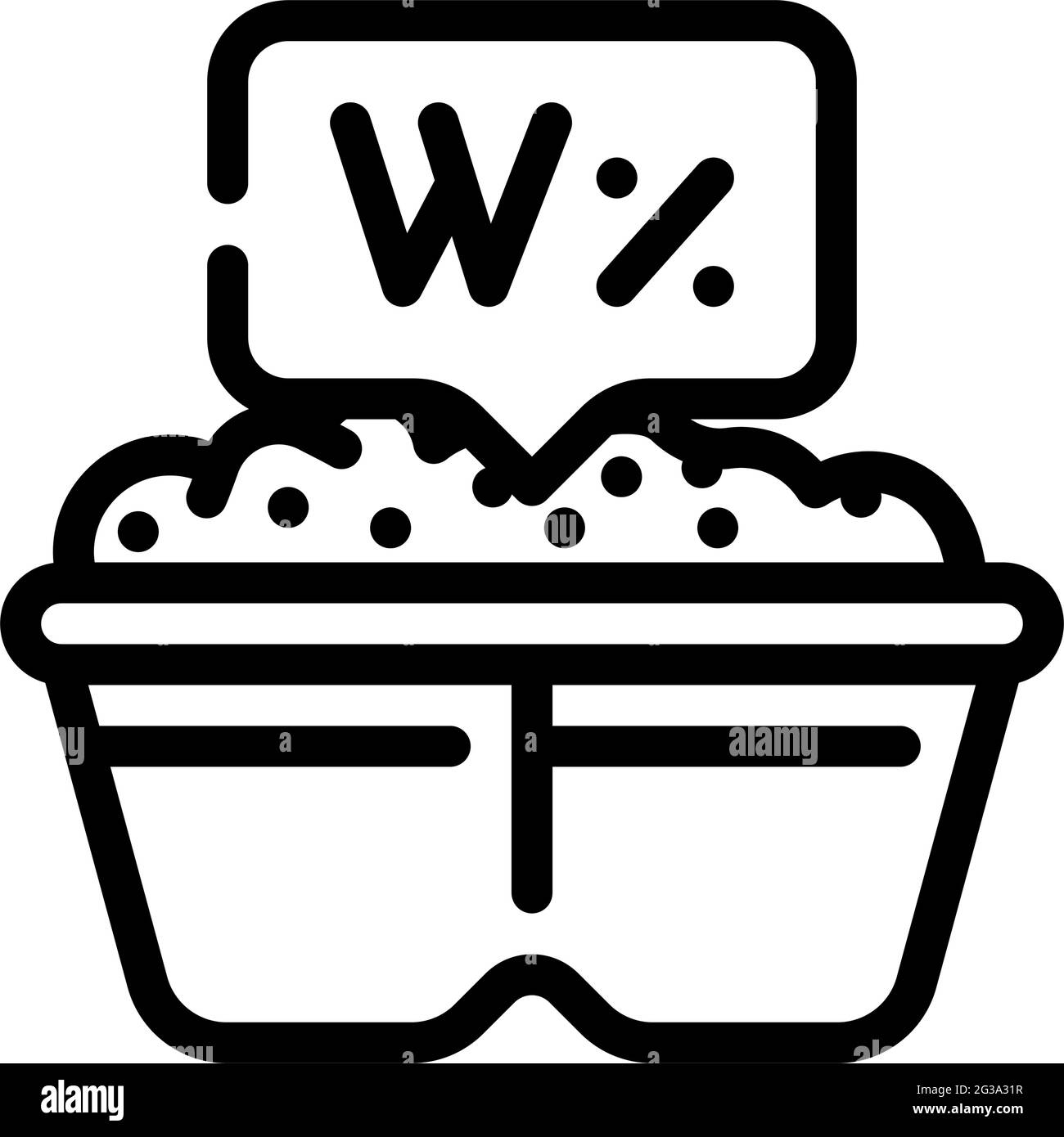 moisture content peat line icon vector illustration Stock Vector Image ...