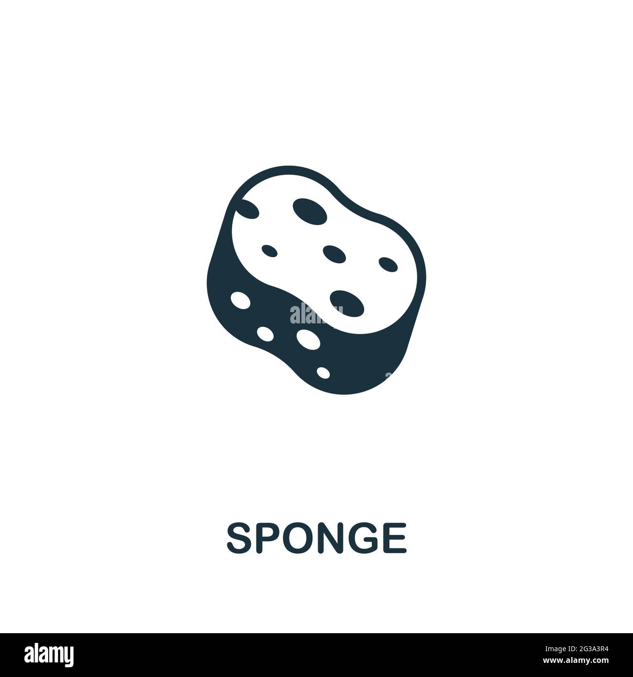 Sponge icon. Monochrome simple element from housekeeping collection ...
