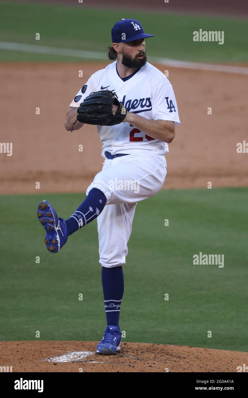 Los Angeles, CA. 14th June, 2021. Los Angeles Dodgers starting pitcher ...