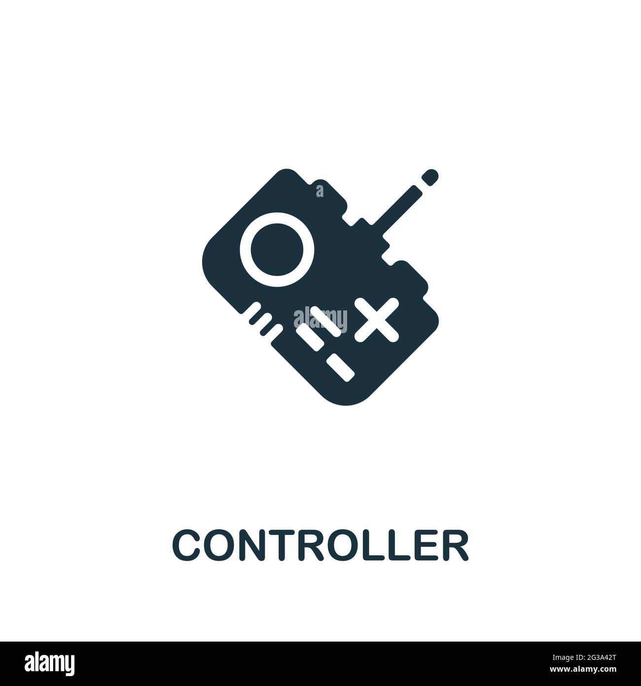 Controller icon. Monochrome simple element from manufacturing ...