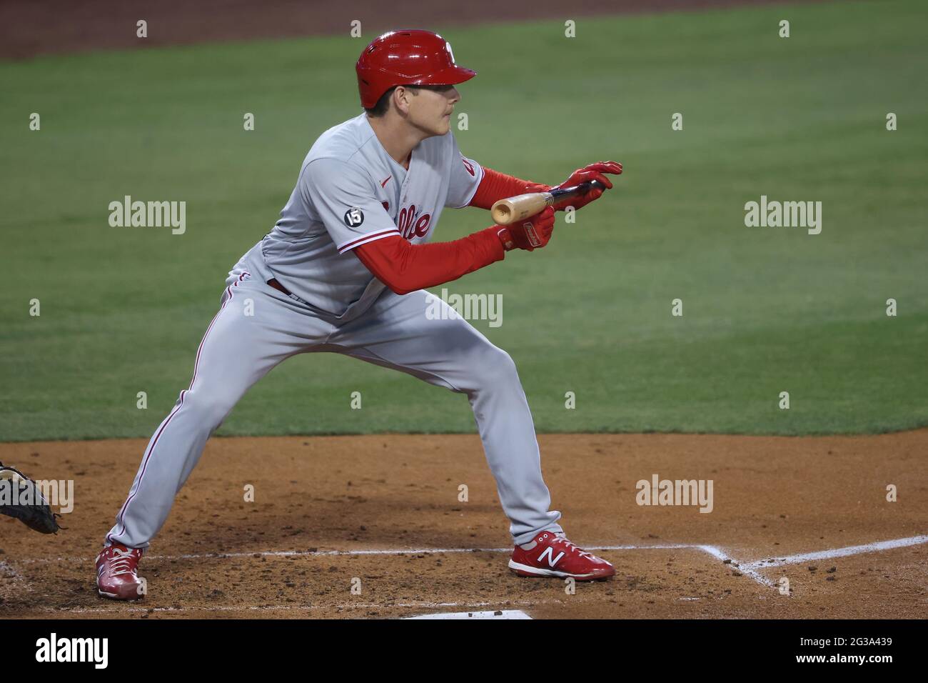 Los Angeles, CA. 14th June, 2021. Philadelphia Phillies starting ...