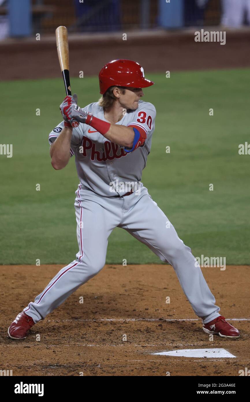 Los Angeles, CA. 14th June, 2021. Philadelphia Phillies third baseman ...