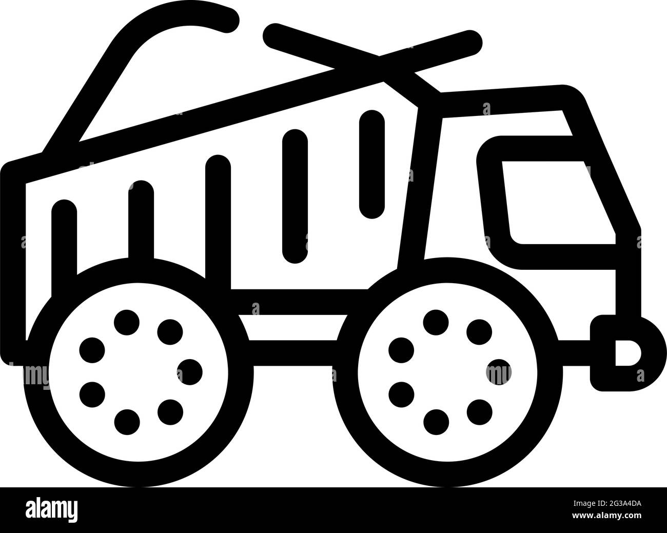 truck carrying peat line icon vector illustration Stock Vector Image ...