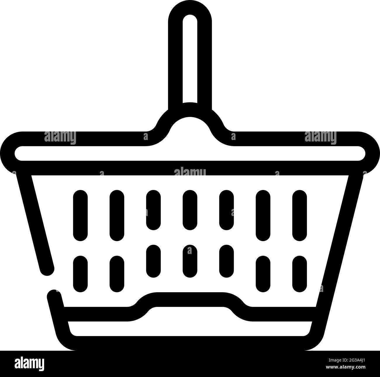 shopping plastic basket line icon vector illustration Stock Vector ...