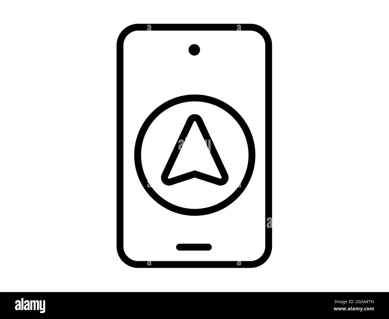 GPS direction single isolated icon with outline style vector design ...