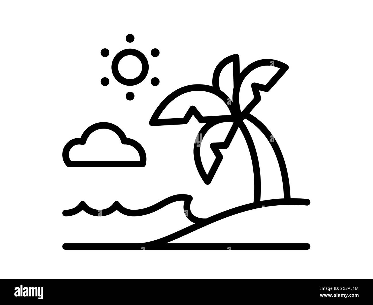 Poster seaside illustration Black and White Stock Photos & Images - Alamy
