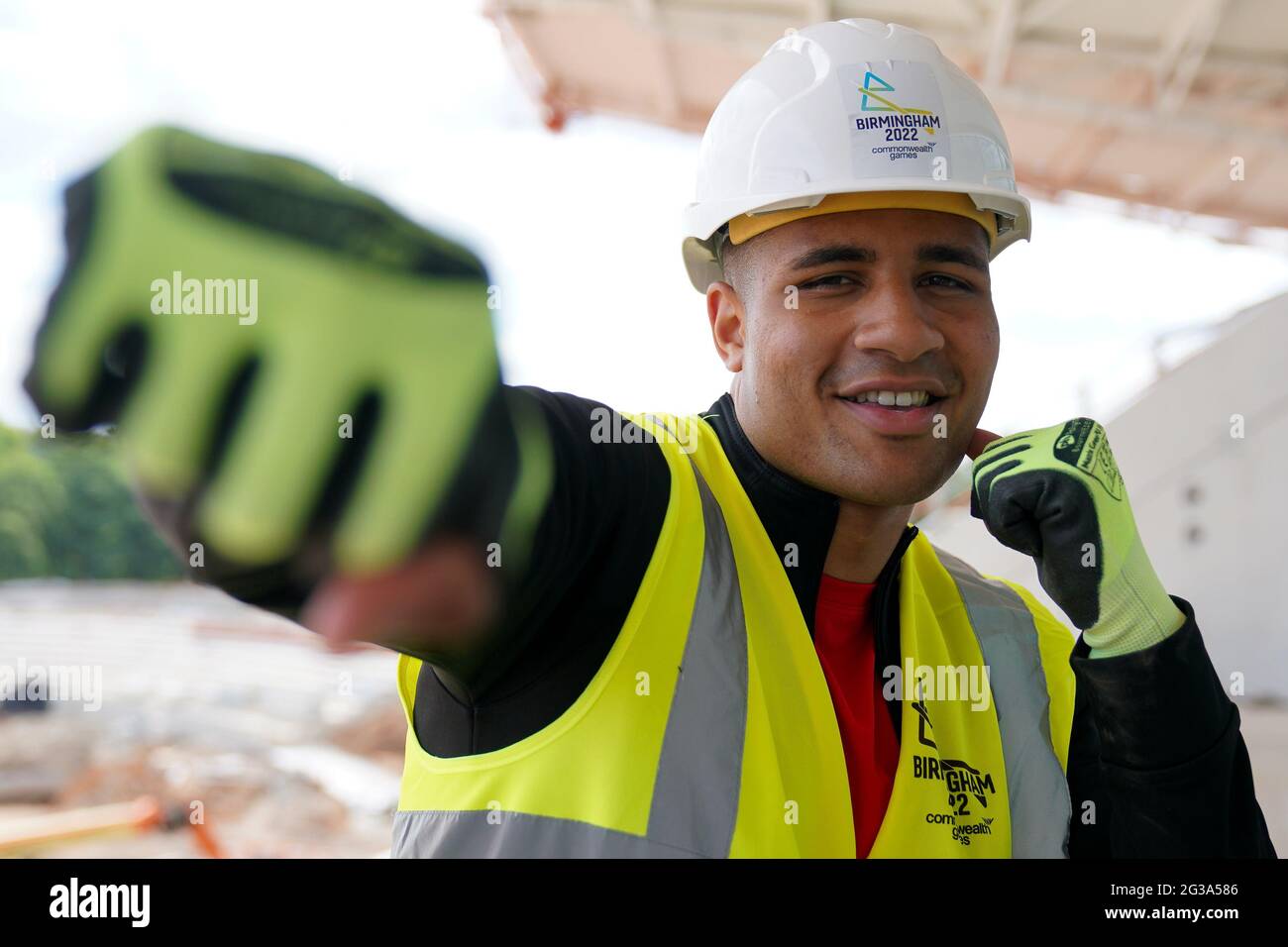 Boxer Delicious Orie during a photocall for the brand new stand which ...
