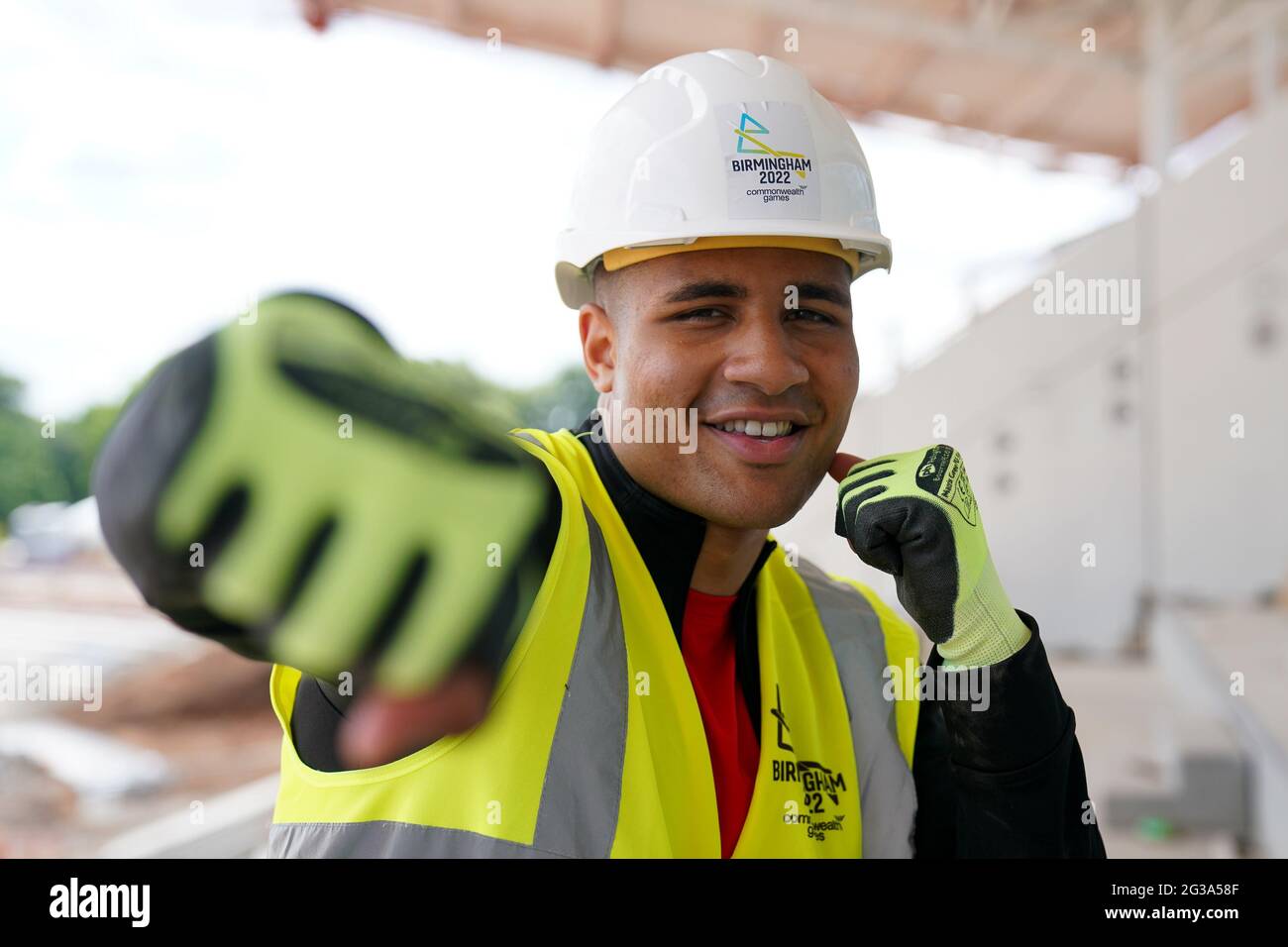 Boxer Delicious Orie during a photocall for the brand new stand which ...