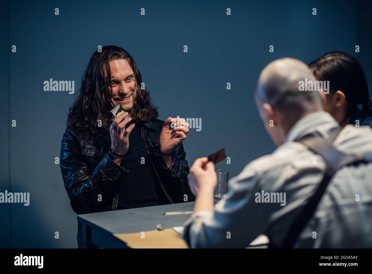 Female police office interview hi-res stock photography and images - Alamy