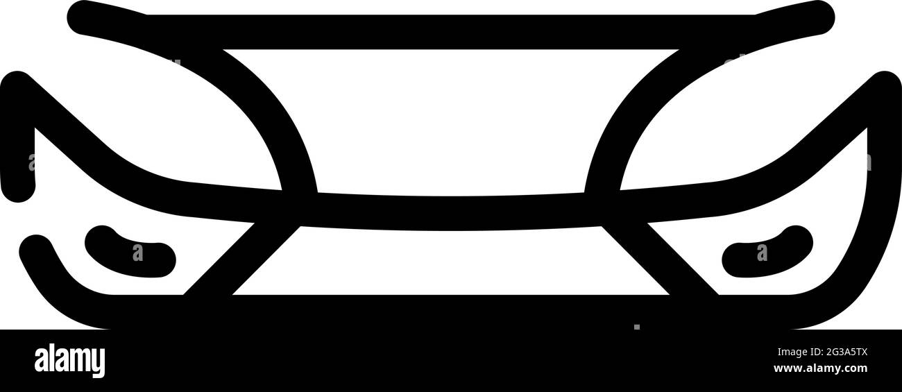 bumper plastic car part line icon vector illustration Stock Vector ...