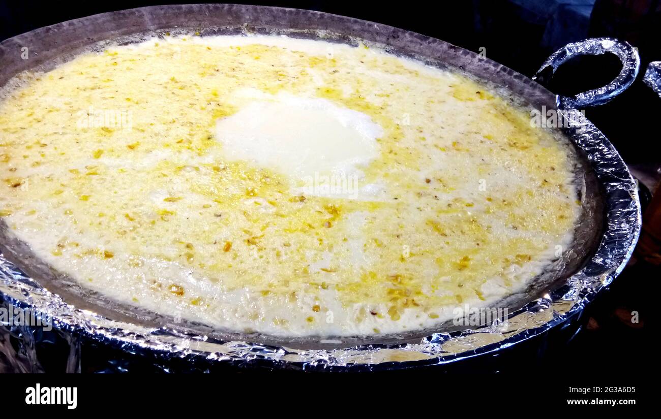 kadhai Milk with kesar and almonds are best for winters in india Stock ...