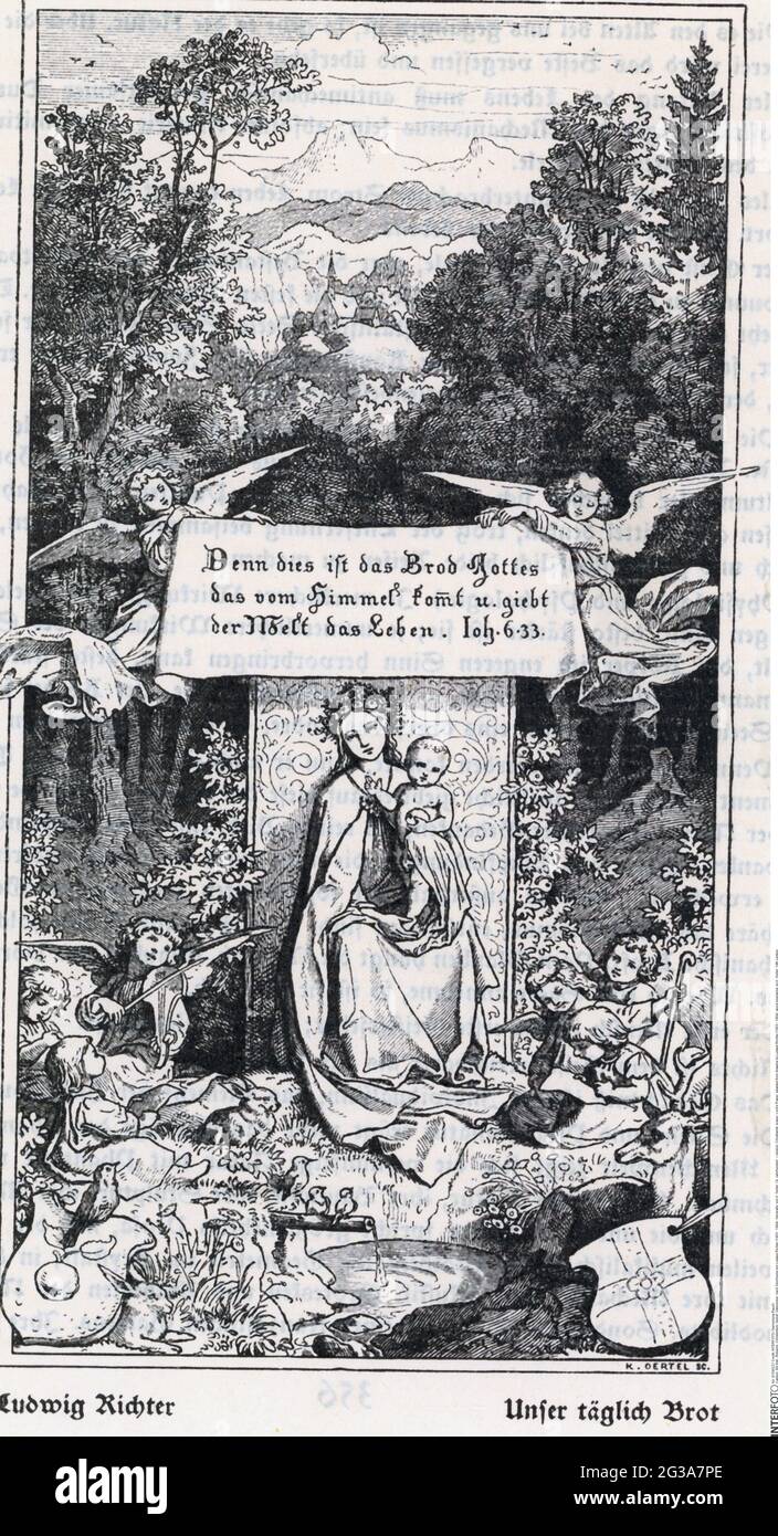 religion, Christianity, prayer, Lord's Prayer, adapted from drawing by ...