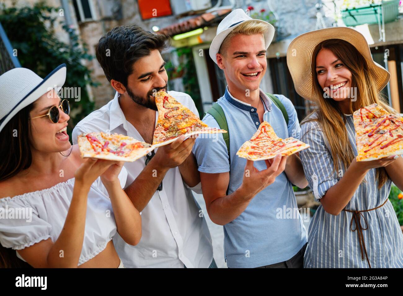 People Eating Pizza