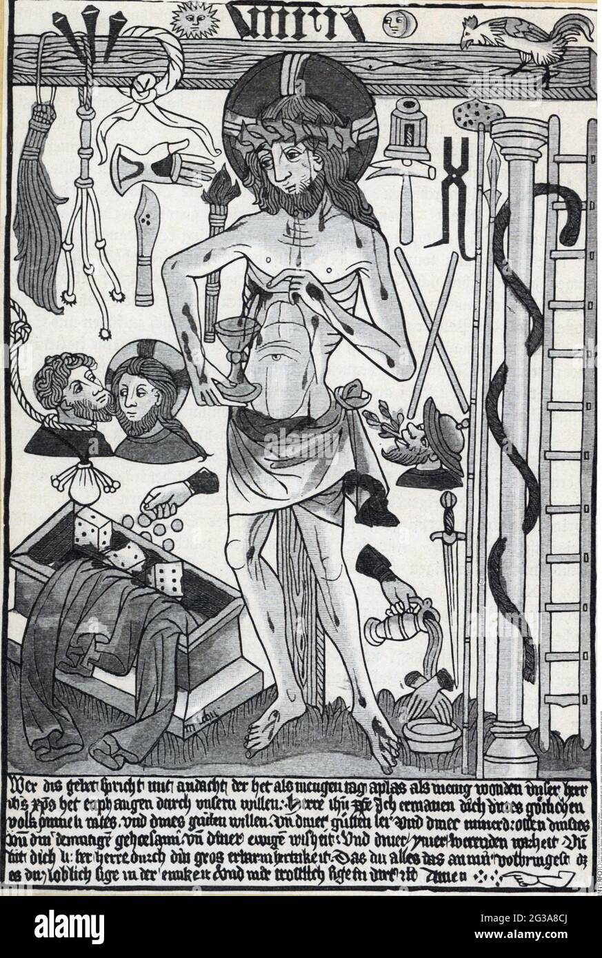 religion, Christianity, indulgence, letter of indulgence, with woodcut ...