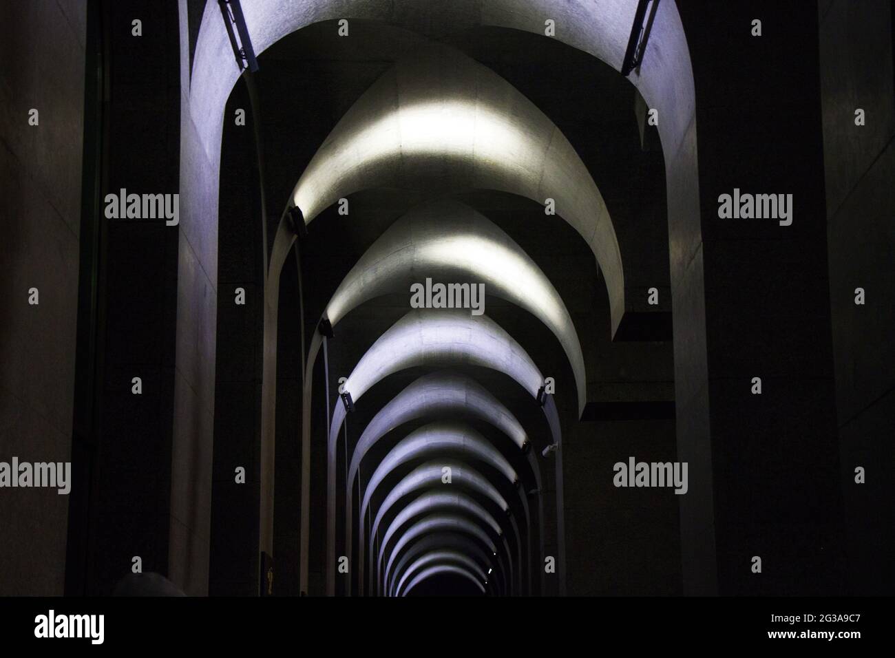 Arch building with light and shadows Stock Photo - Alamy