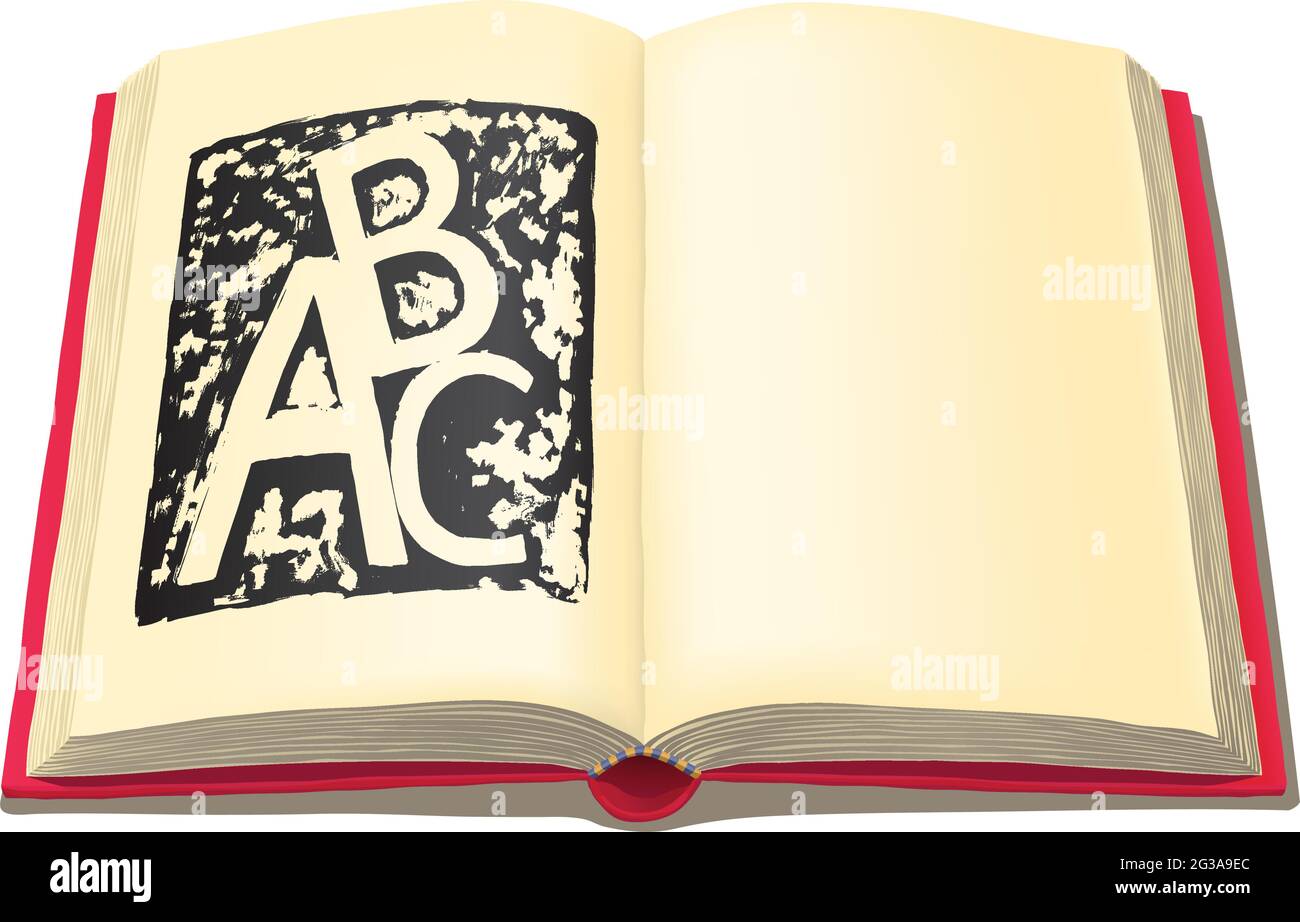 Open book, with writing, vector illustration Stock Vector Image & Art ...