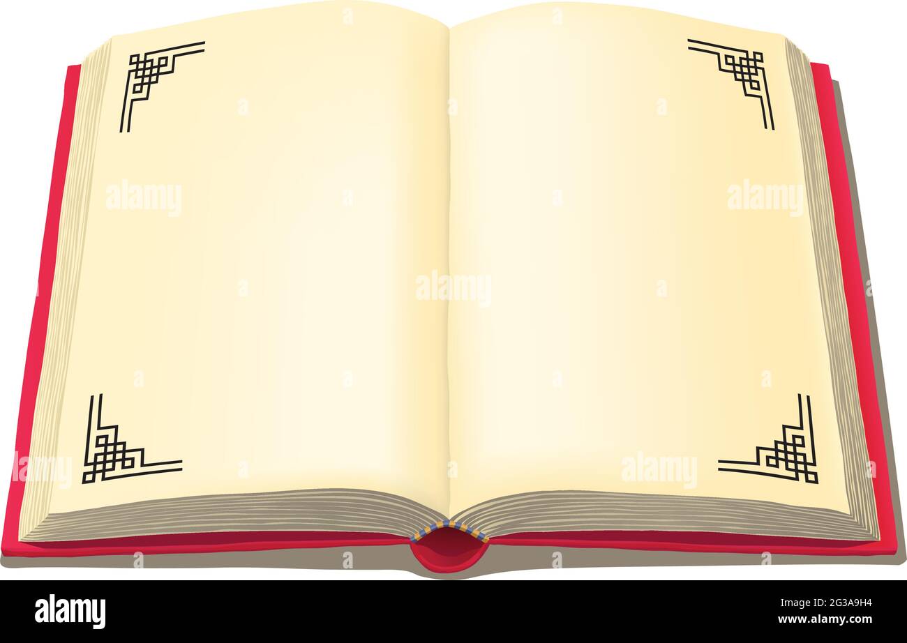 Open book, with geometric decoration, vector illustration Stock Vector ...