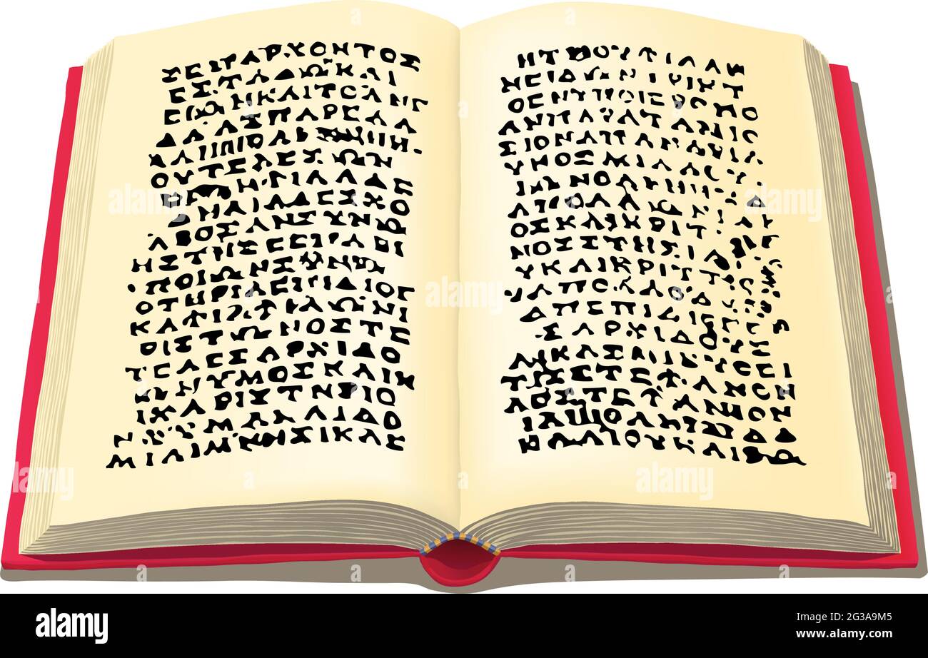 Open book, with writing, vector illustration Stock Vector Image & Art ...