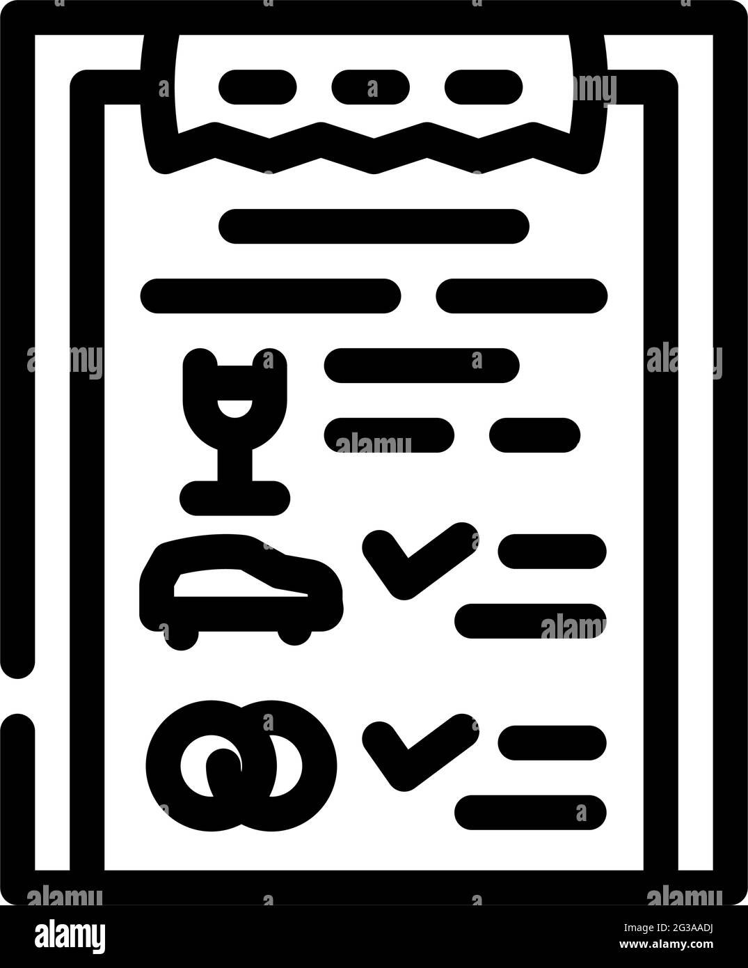 checklist wedding organization line icon vector illustration Stock ...