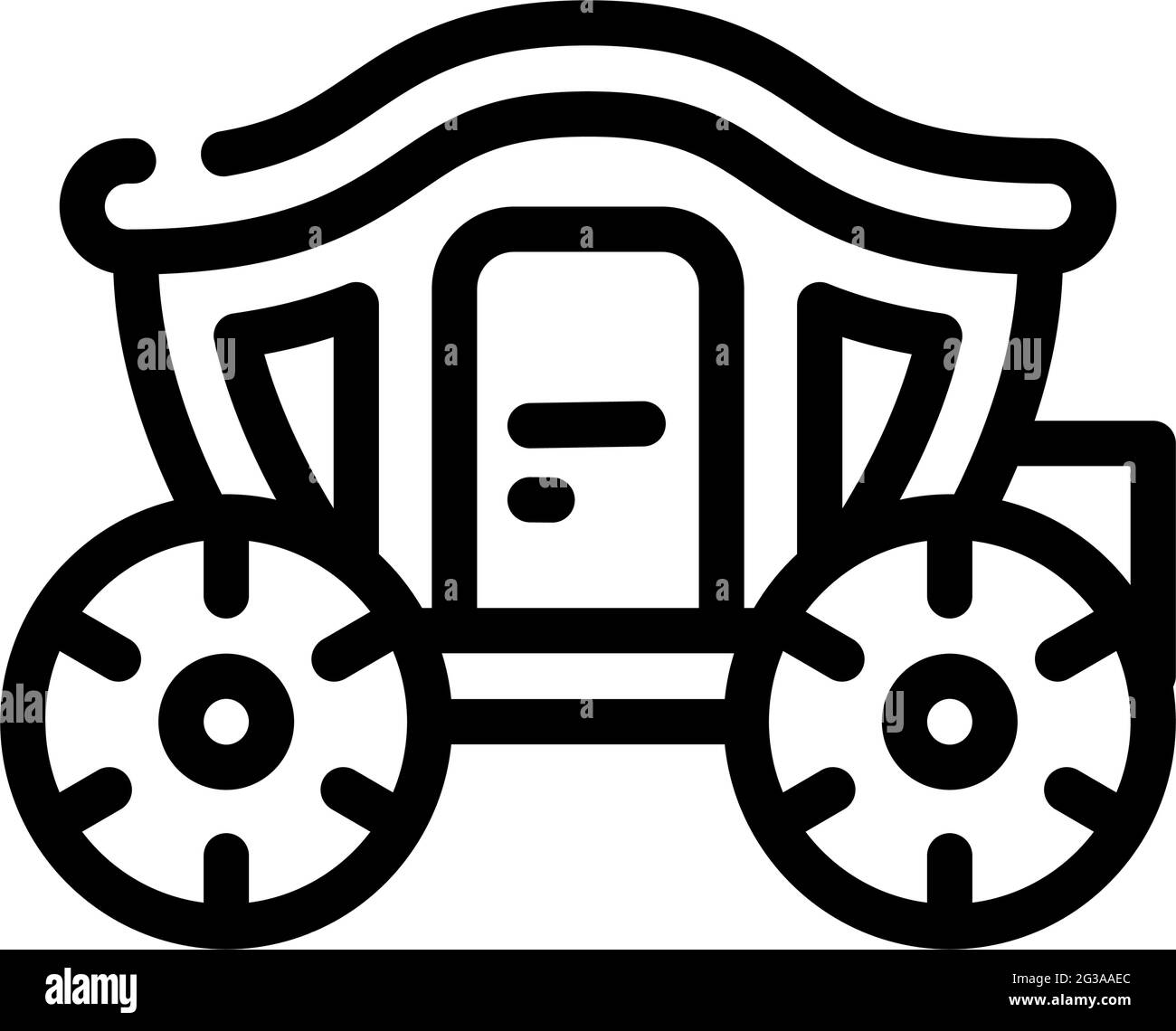 coach transport wedding line icon vector illustration Stock Vector ...