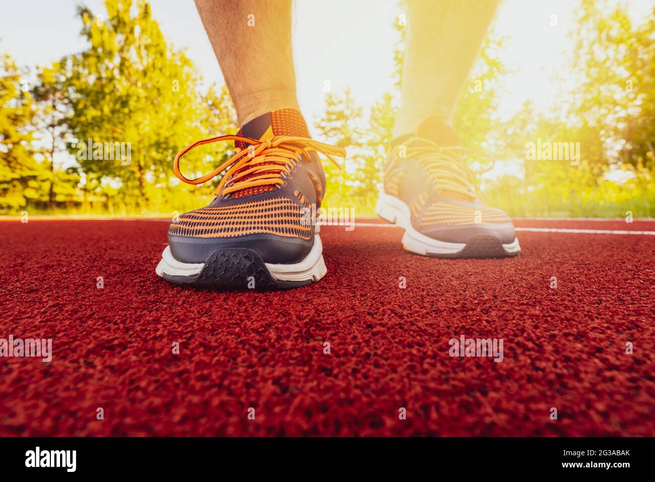 Runner feet running on hi-res stock photography and images - Alamy