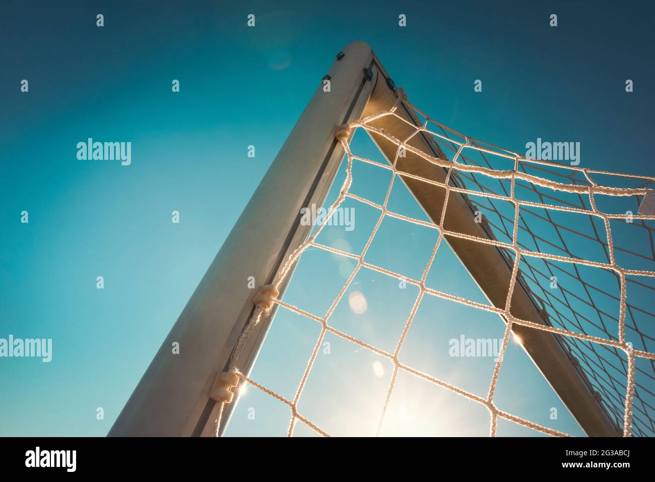 Side netting football goal hi-res stock photography and images - Alamy