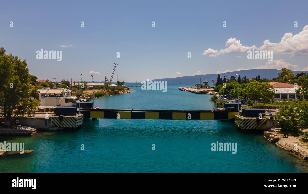 Aerial ship corinth canal hi-res stock photography and images - Alamy
