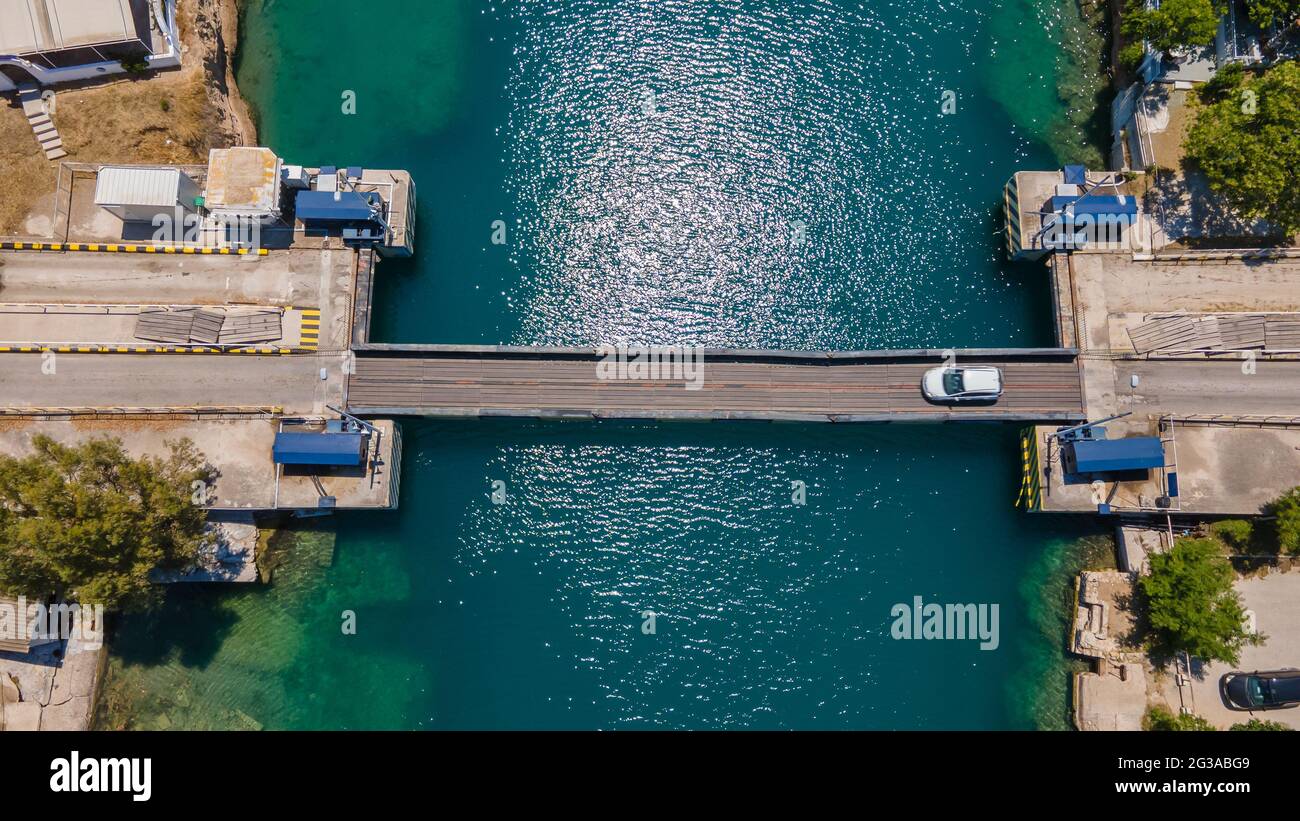 Corinth canal aerial hi-res stock photography and images - Alamy