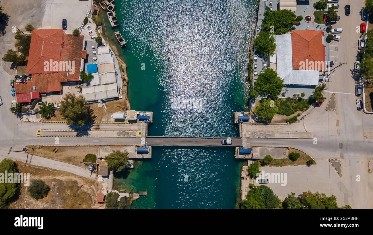 Aerial ship corinth canal hi-res stock photography and images - Alamy