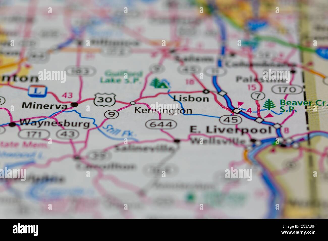 Geography map or Road map Stock Photo - Alamy