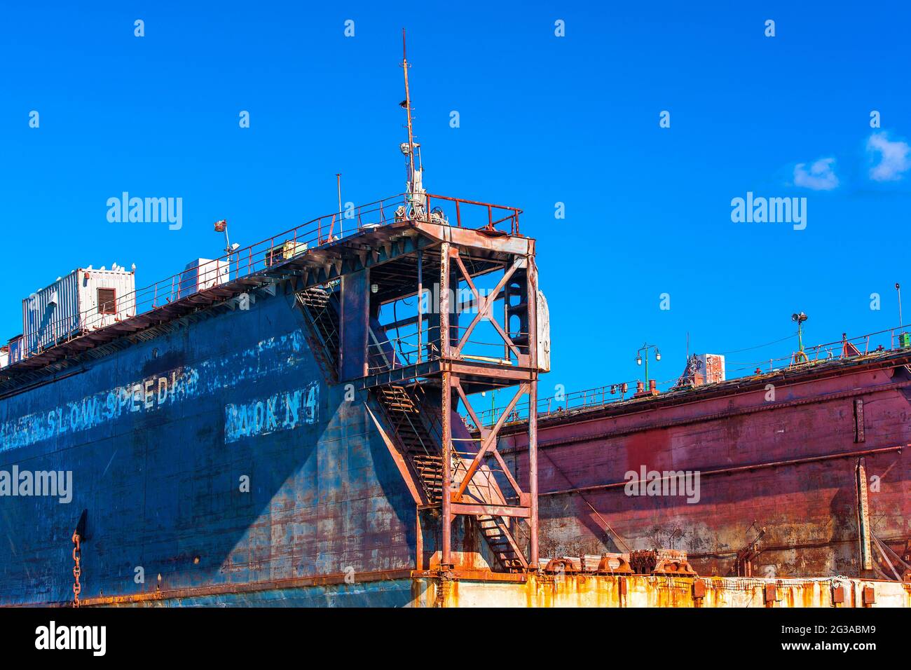 large floating repair dock for ships Stock Photo - Alamy