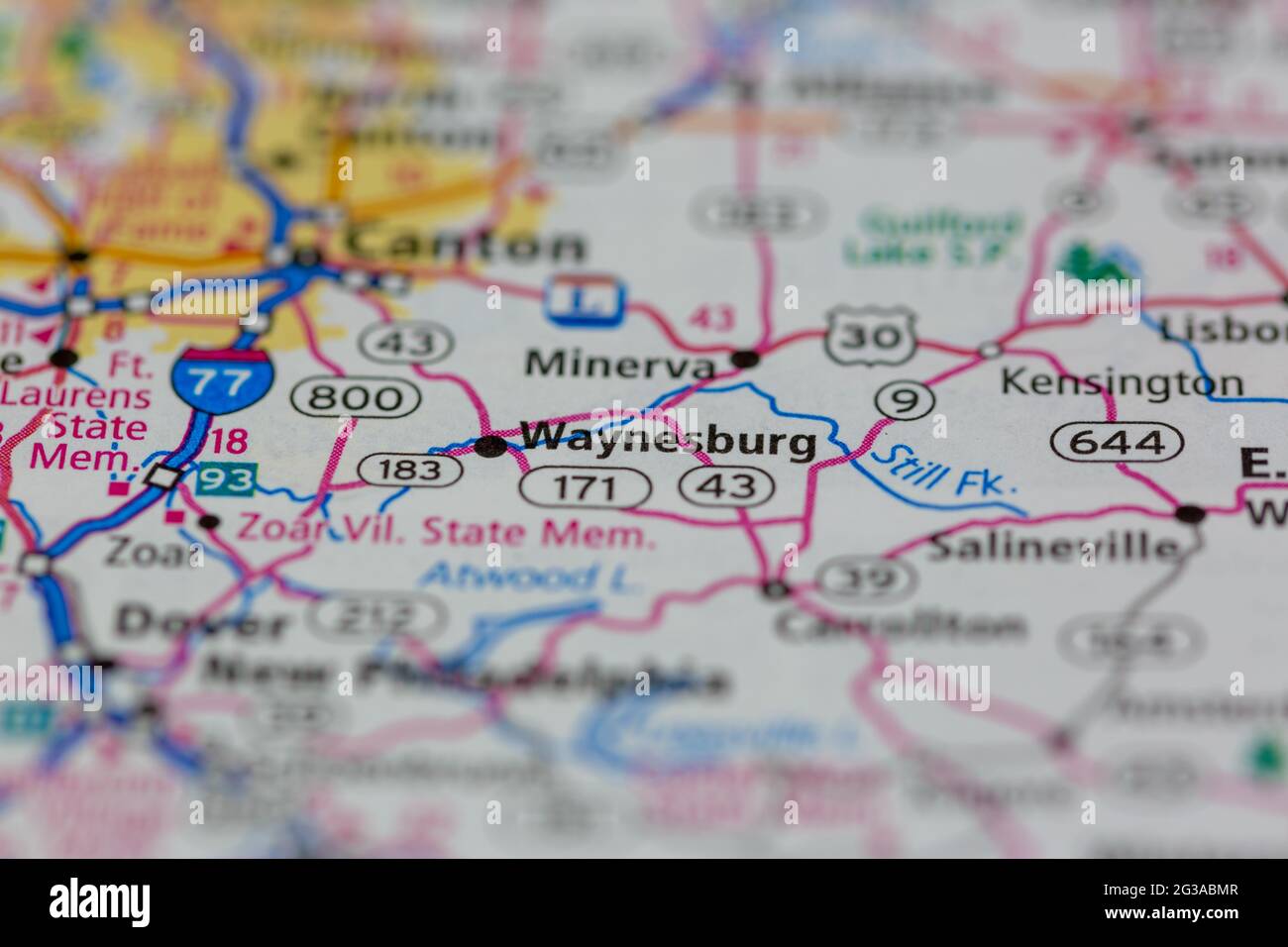Waynesburg ohio on a map hi-res stock photography and images - Alamy