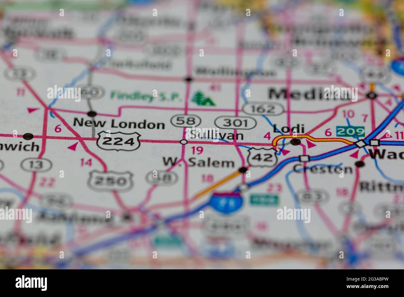 Map of sullivan ohio hi-res stock photography and images - Alamy