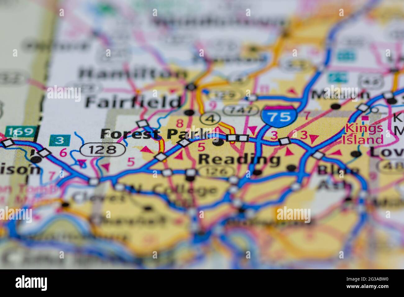 Map of forest park ohio hi-res stock photography and images - Alamy