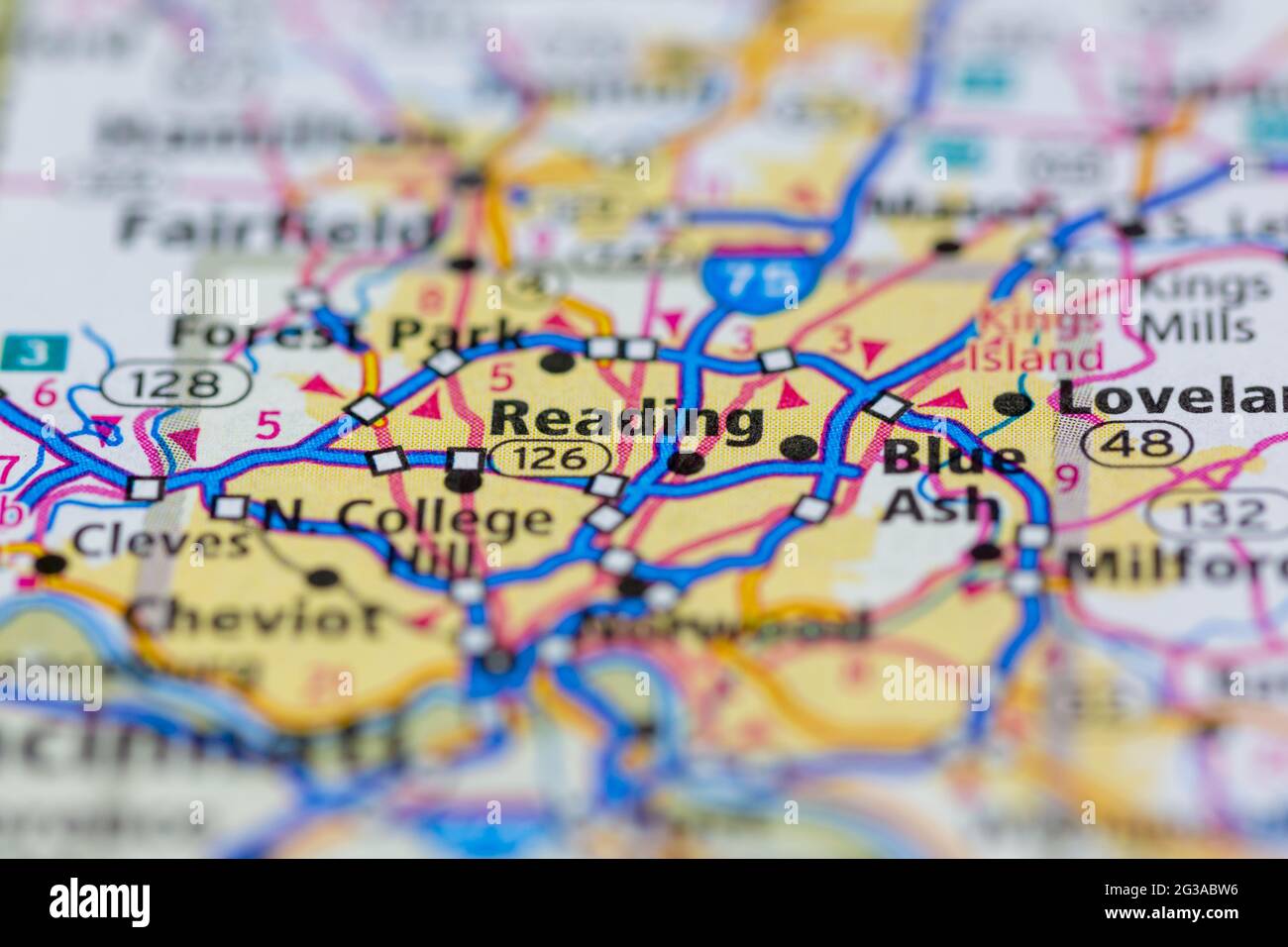 Reading ohio map hi-res stock photography and images - Alamy