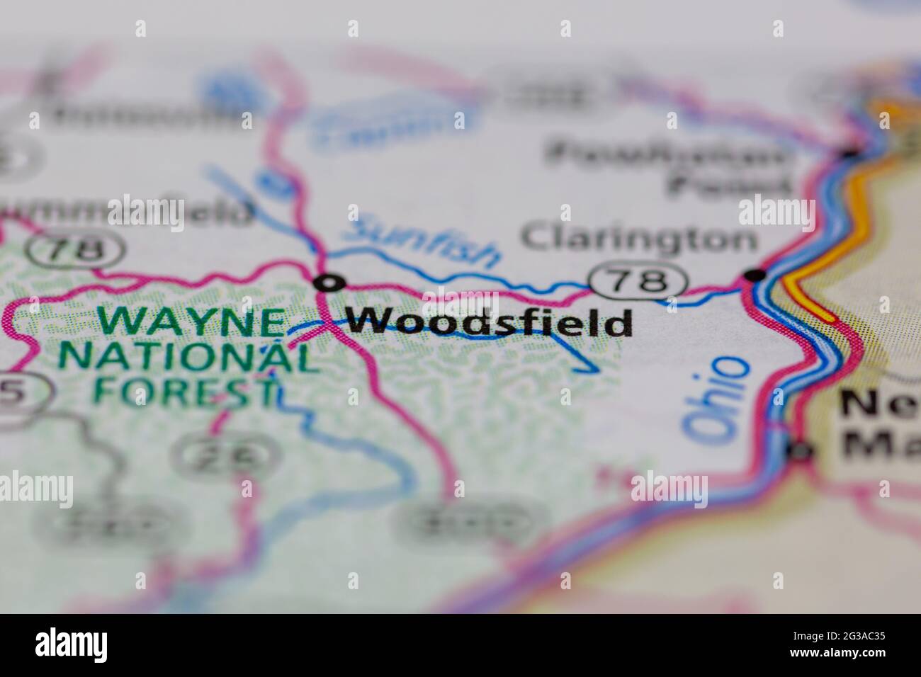Map of woodsfield ohio hi-res stock photography and images - Alamy