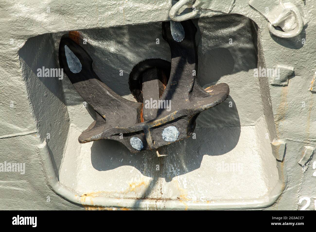 screw vessel for woods slipway at a shipyard in Kamchatka Stock Photo ...