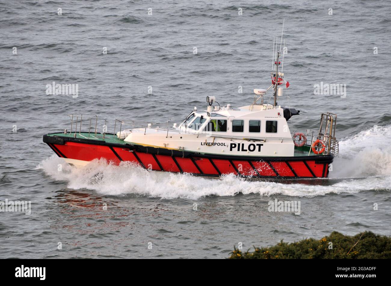 Maritime Themed Image - Liverpool Pilot boat off Anglesey Stock Photo ...