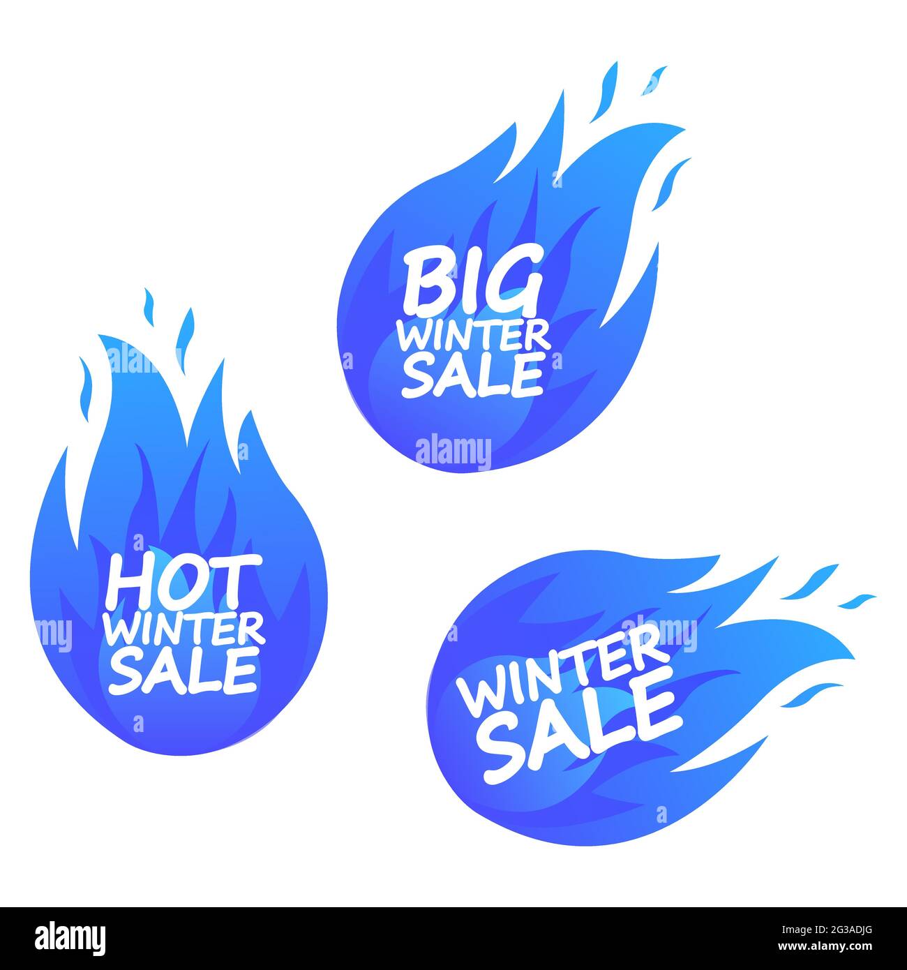 Winter sale symbols. Labels, stickers, symbols and design elements ...