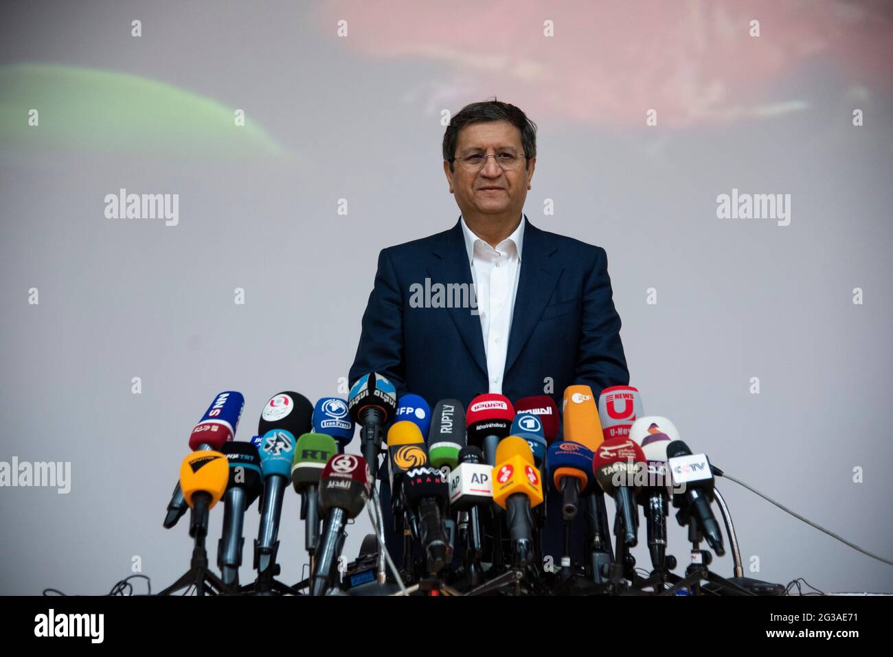 Tehran, Iran. 15th June, 2021. Press conference of the Iranian ...