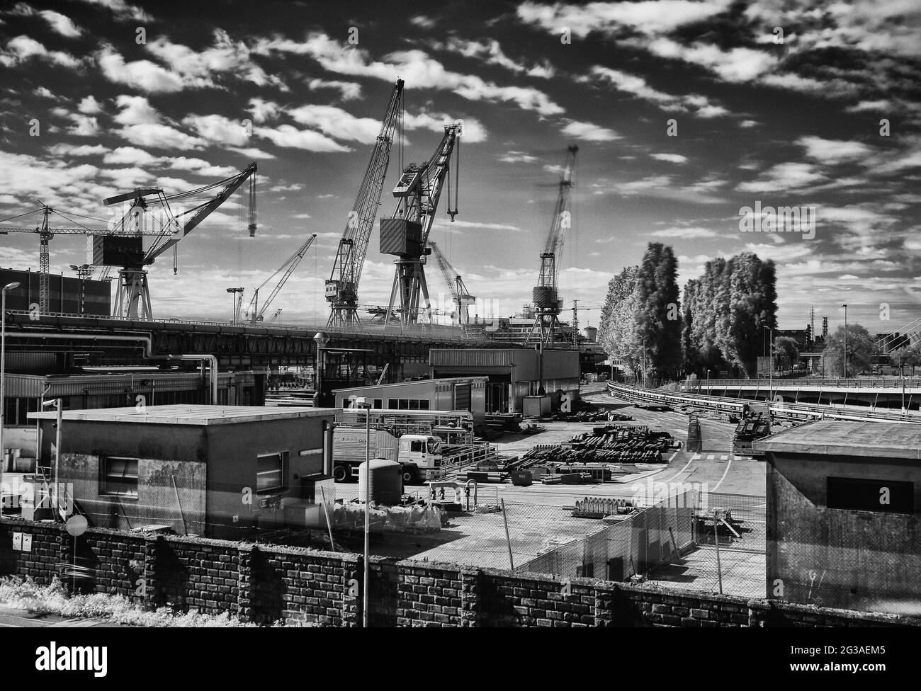 Images from Porto Marghera in Venice with various views of the ...