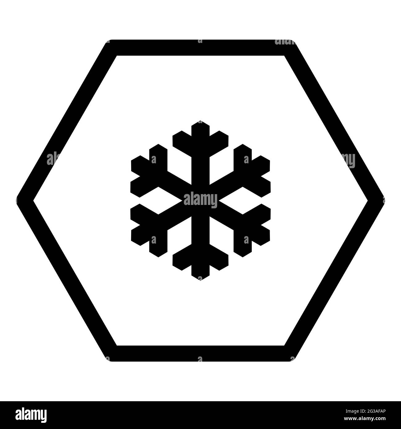 Snow flake and hexagon Stock Photo - Alamy