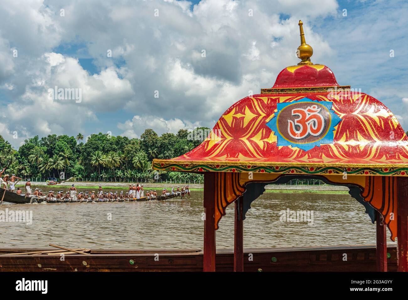Aranmula ,08 September, 2017 :Close up of Special boat designed with ...