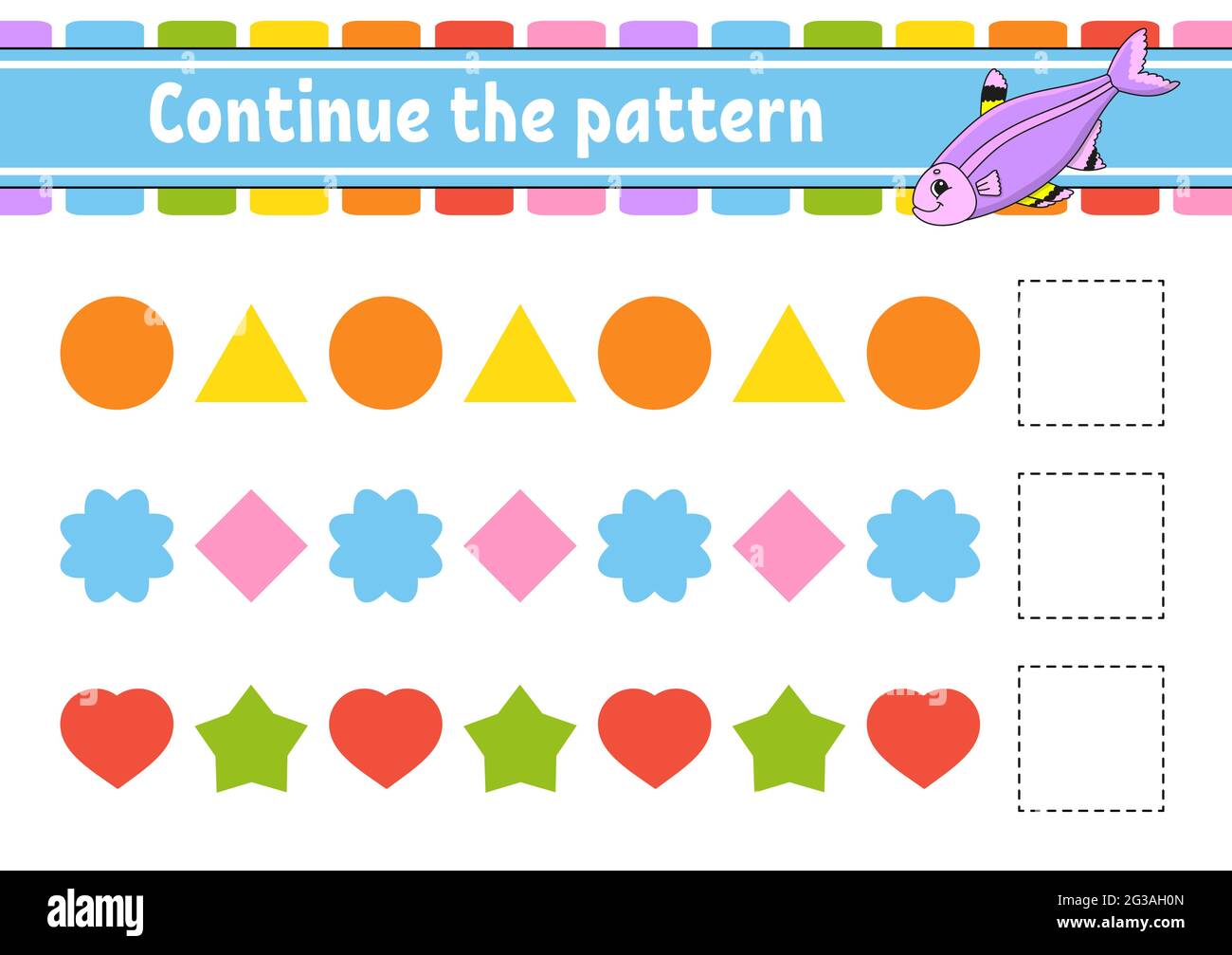 Continue the pattern. Education developing worksheet. Game for kids ...