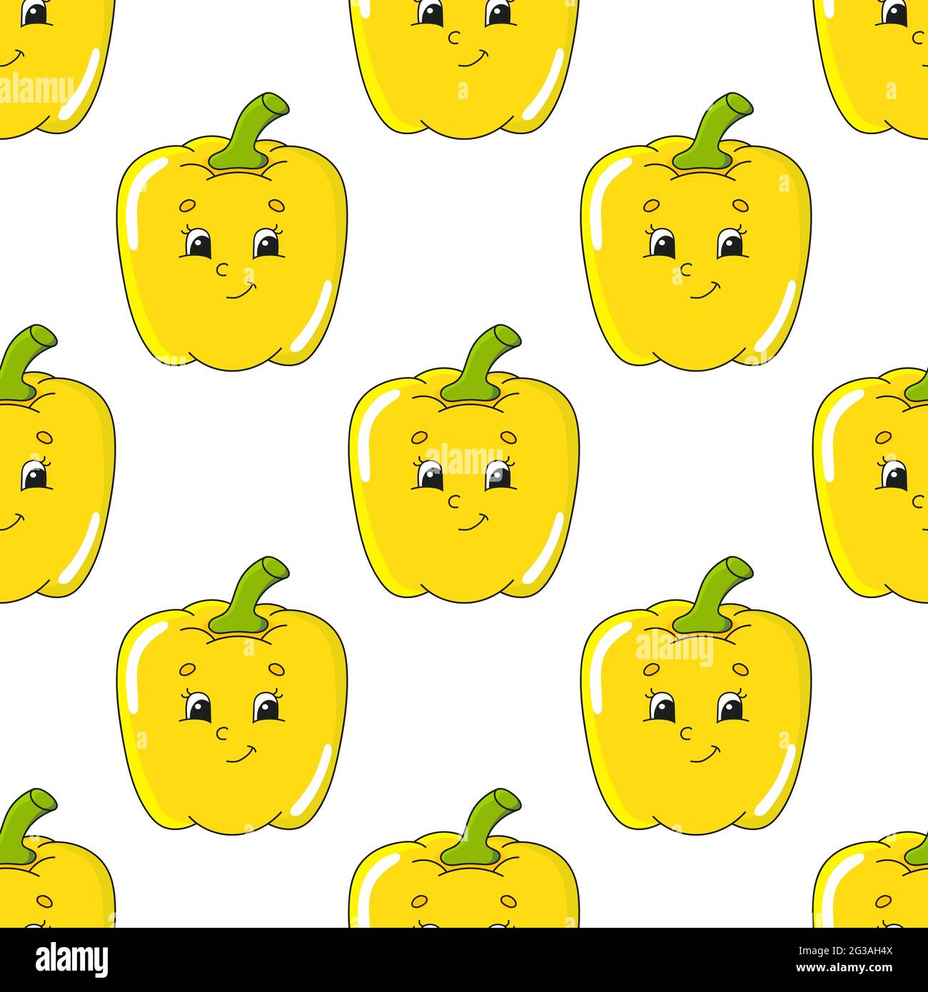 Colored seamless pattern. Cartoon style. Hand drawn. Vector ...