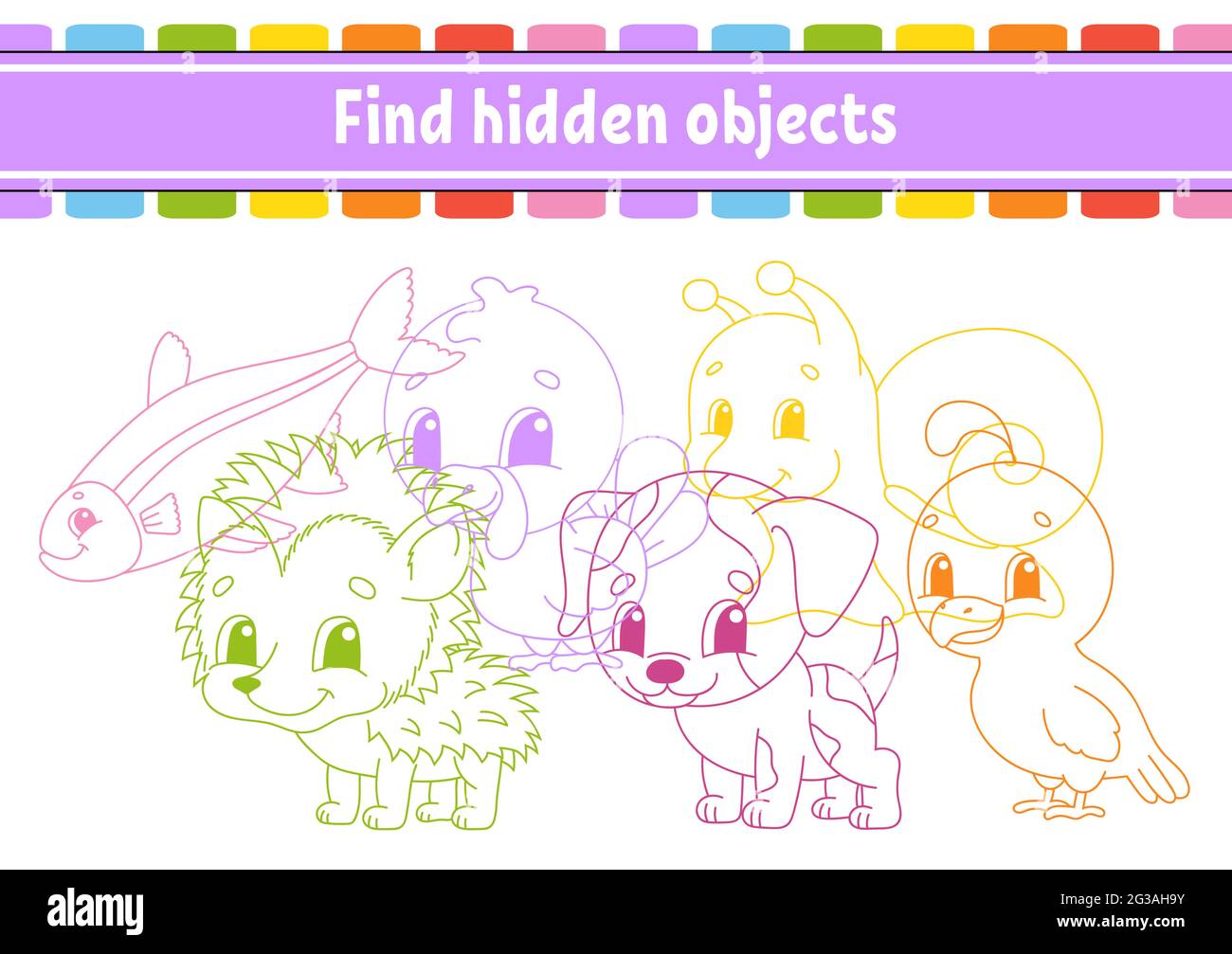 Find hidden object. Education developing worksheet. Activity page with ...